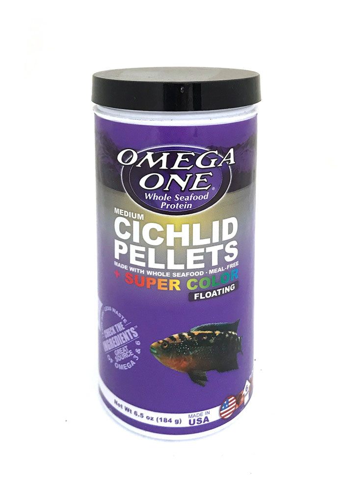 Omega One Medium Cichlid Pellet 6.5oz — Aquariumproducts.ca