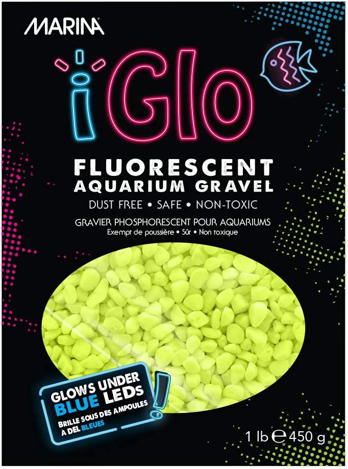 Marina iGlo Fluorescent Aquarium Gravel - Yellow — Aquariumproducts.ca