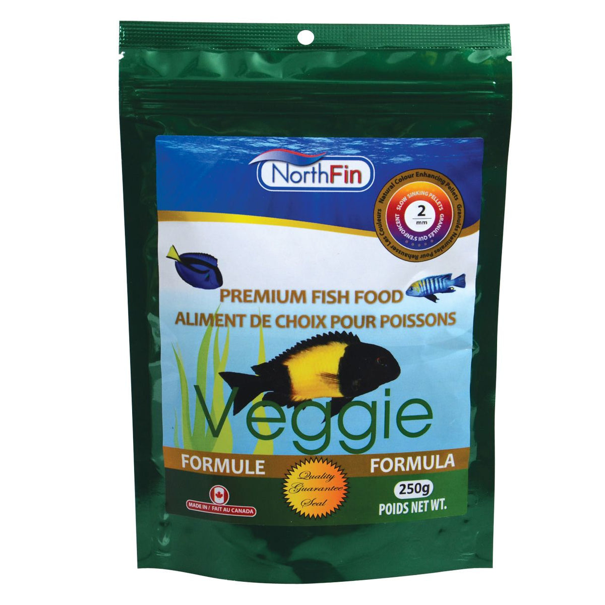 NorthFin Veggie Formula Fish Food 2mm - 250g — Aquariumproducts.ca